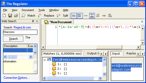 The Regulatator, para probar Expresiones Regulares (Regex)