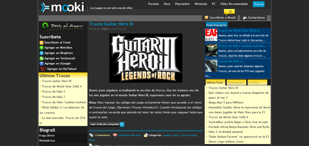 01/julio - Lo mejor en Mooki, juegos y mas...