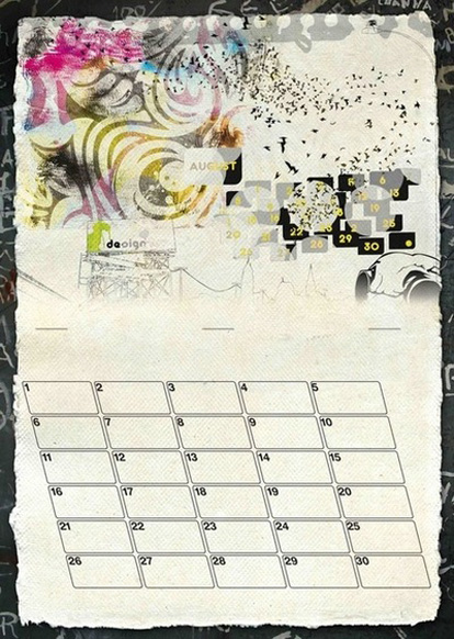 32 ejemplos de diseños de calendarios impresos