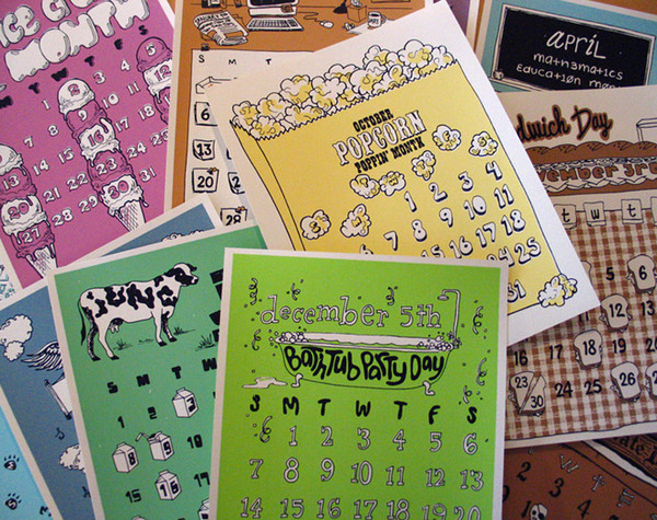 32 ejemplos de diseños de calendarios impresos - Frogx Three