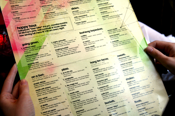 Ejemplos de menus de comida para inspirarse - Frogx Three