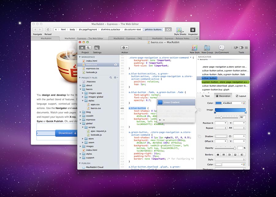 Nuevo Espresso 2: Editor web para Mac - Frogx Three