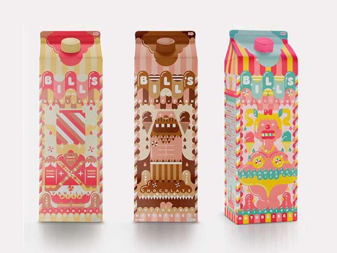 25 Diseños de empaques para cajas de leche