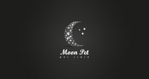 44 Diseños de logos con ilustraciones de la luna - Frogx Three