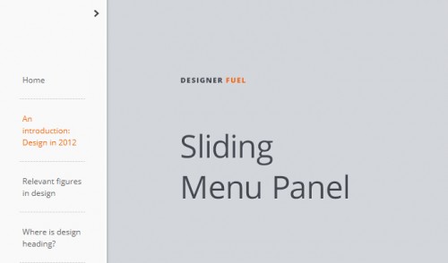 Menú lateral desplegable tipo panel con jQuery - Frogx Three