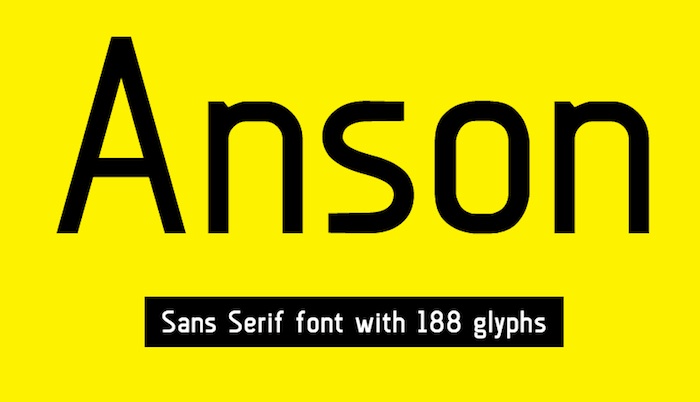 Anson: Fuente Sans Serif gratuita - Frogx Three