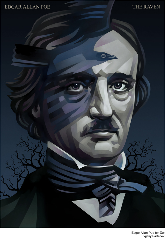 Poster de Edgar Allen Poe por Evgeny Parfenov
