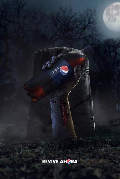 Pepsi se burla de Coca Cola, publicidad de Halloween ... - Frogx Three