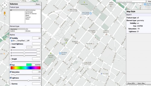 Editor para personalizar los colores de Google Maps - Frogx Three