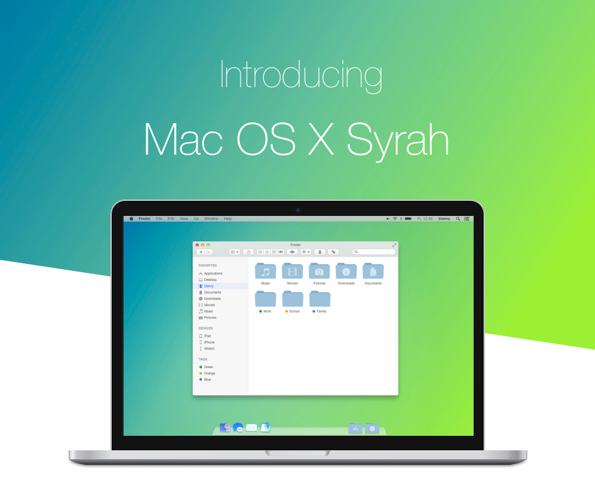 Concepto de Mac OS X minimalista por Danny Giebe