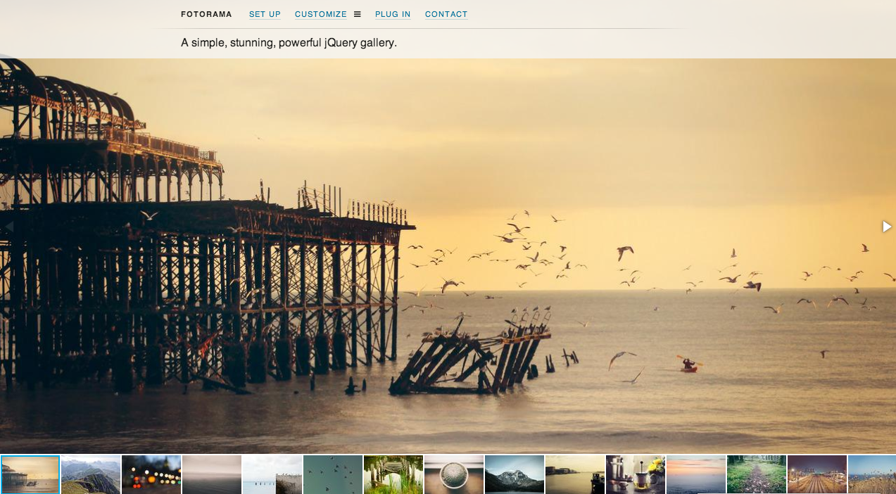 Plugin jQuery para crear galerías web atractivas