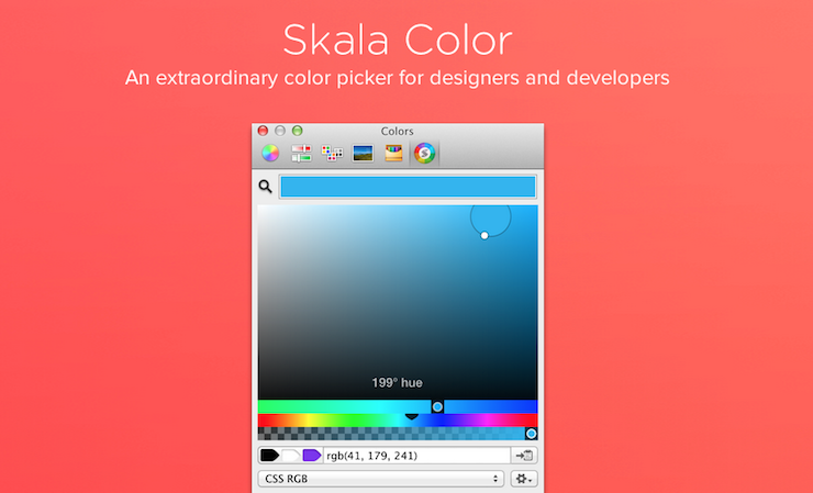 Color picker widget para Mac gratuito, Skala Color