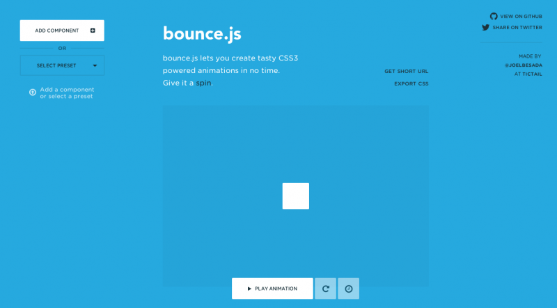 Bounce JS, generador de animaciones CSS3 en linea