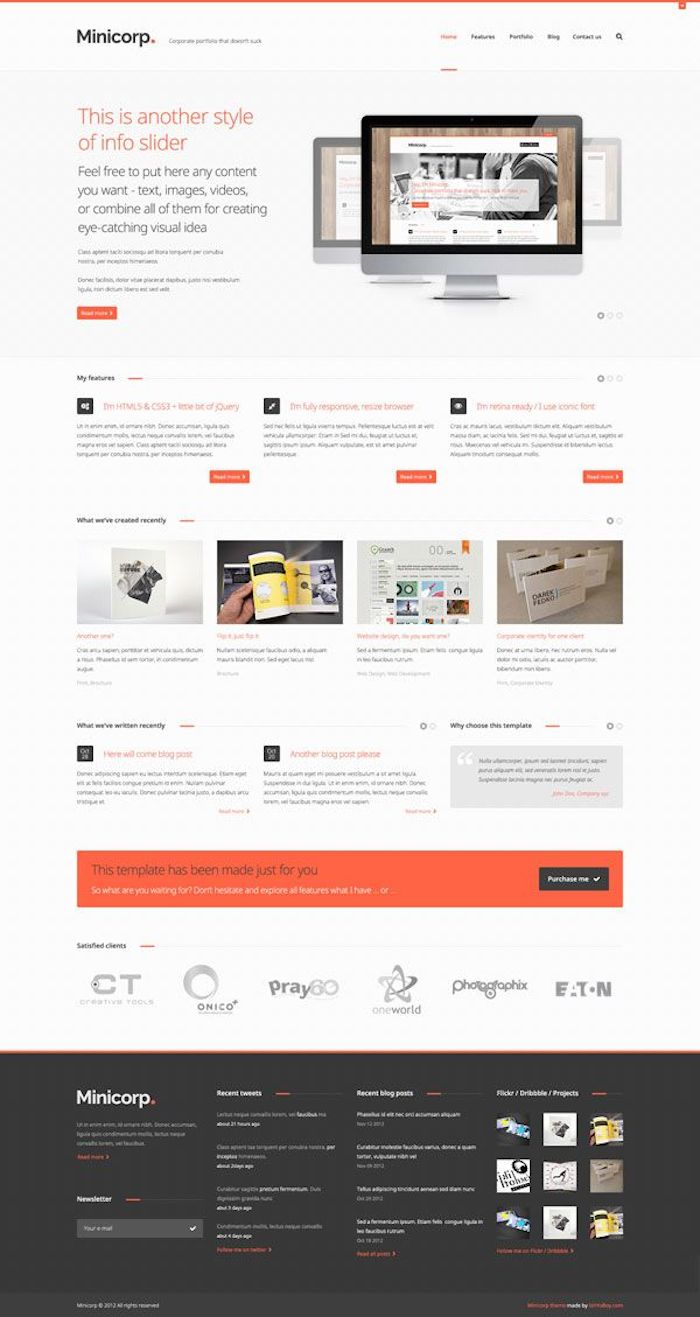 16 Diseños de paginas web creativos - Frogx Three