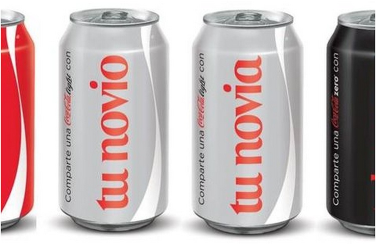 Nuevos nombres en las latas y botellas de Coca-Cola,