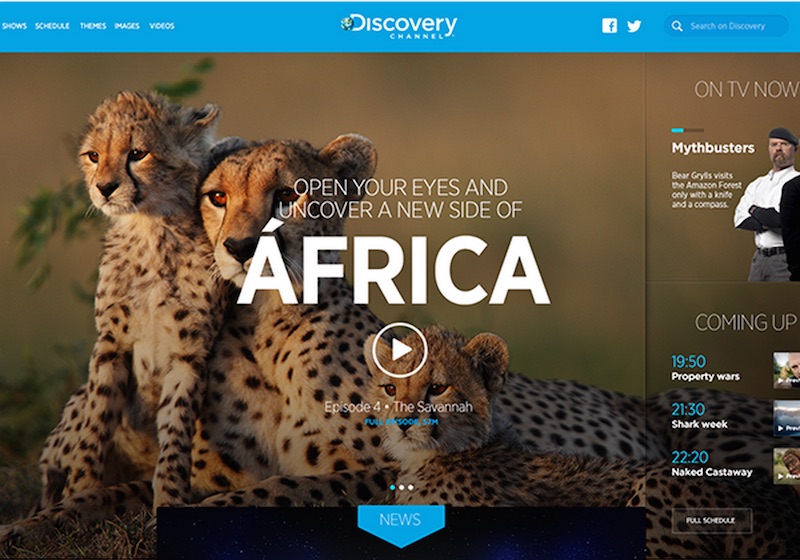 Inspiración: Diseño web para Discovery Channel
