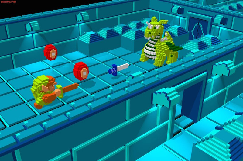 Videojuegos clásicos de 8bits representados en 3D co... - Frogx Three