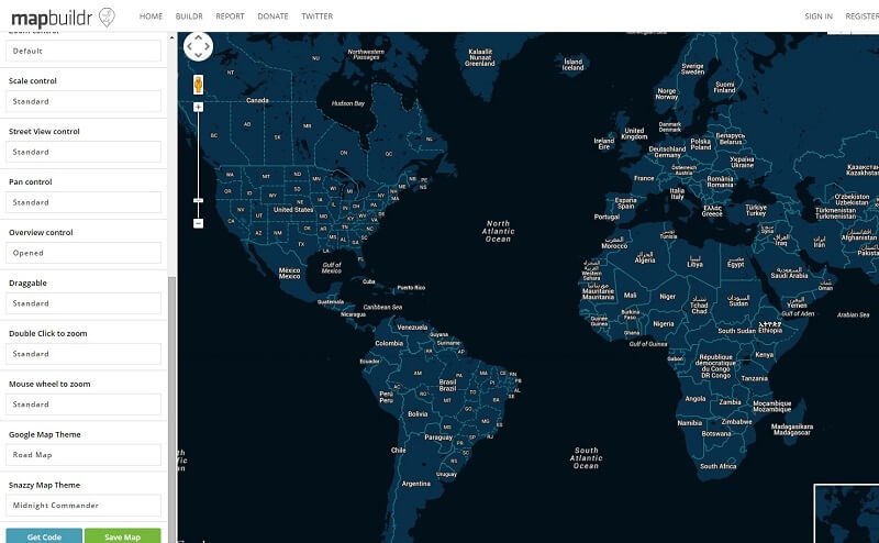 Editor para crear mapas personalizados de Google Maps