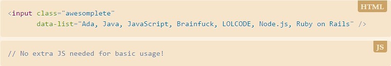 Awesomplete, poderoso y ligero autocomplete sin depen... - Frogx Three