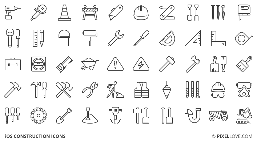 50 Iconos de temas de construcción gratis