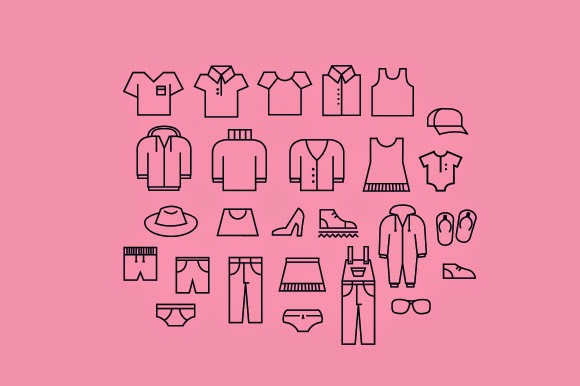 60 Iconos gratis de ropa y muebles - Frogx Three