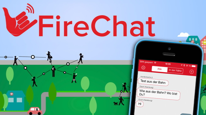 Firechat mensajería gratuita sin tener acceso a Inte... - Frogx Three