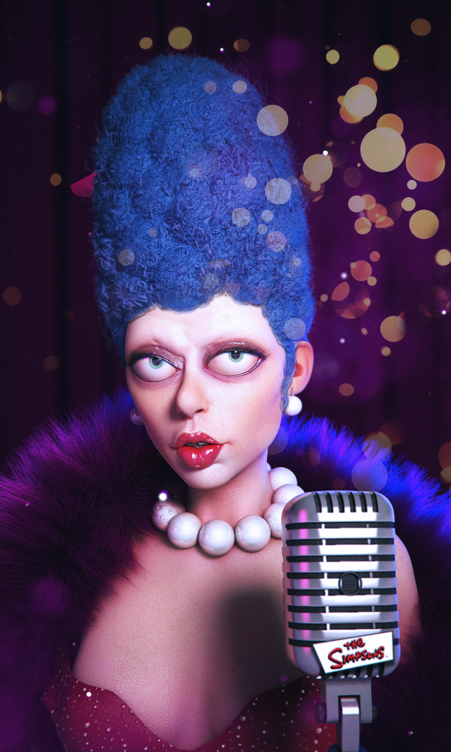 Fan Art de Marge Simpson en 3D