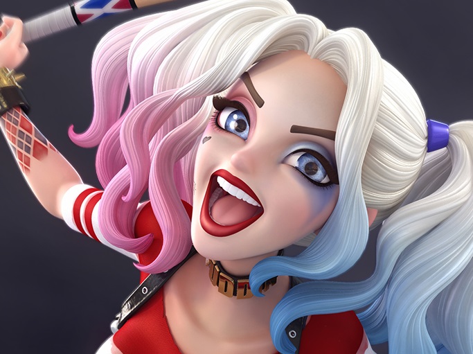 Diseños de personajes: Harley Quinn 3D por Yinxuan Li Dezarmenien