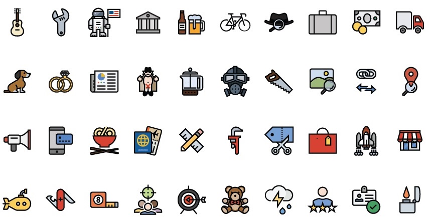 Paquete de 160 iconos para descargar gratis - Recursos