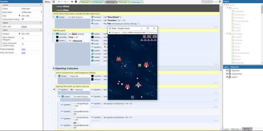 Construct, un editor para crear juegos multi platafor... - Frogx Three