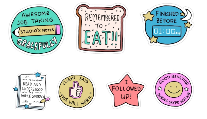 Freelance stickers, los logros para un diseñador independiente - Diseño