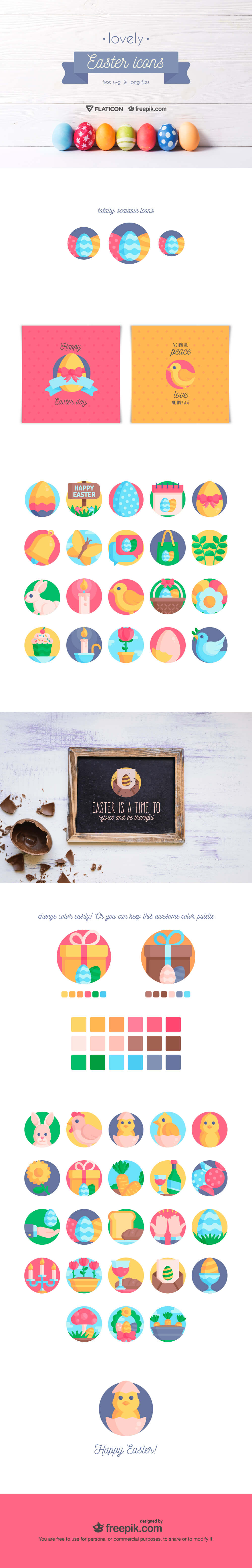 Easter Icons, 50 iconos gratuitos para celebrar la pascua - Recursos