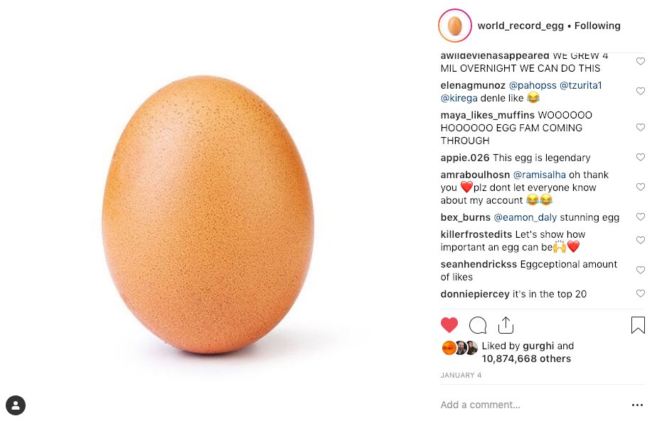La foto de un huevo se ha vuelto la más famosa en la historia de ...